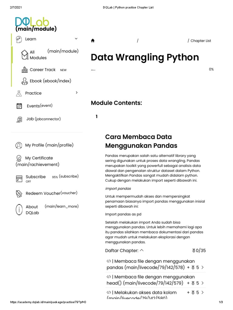 Data Wrangling Python | PDF
