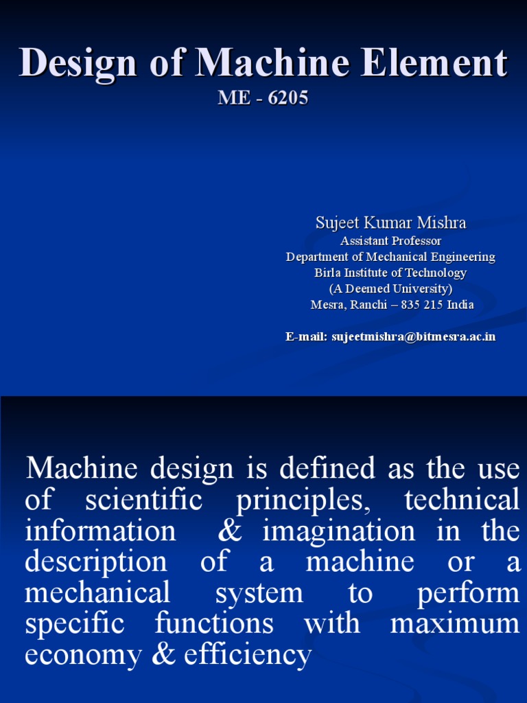 Design of Machine Element | PDF | Steel | Engineering Tolerance