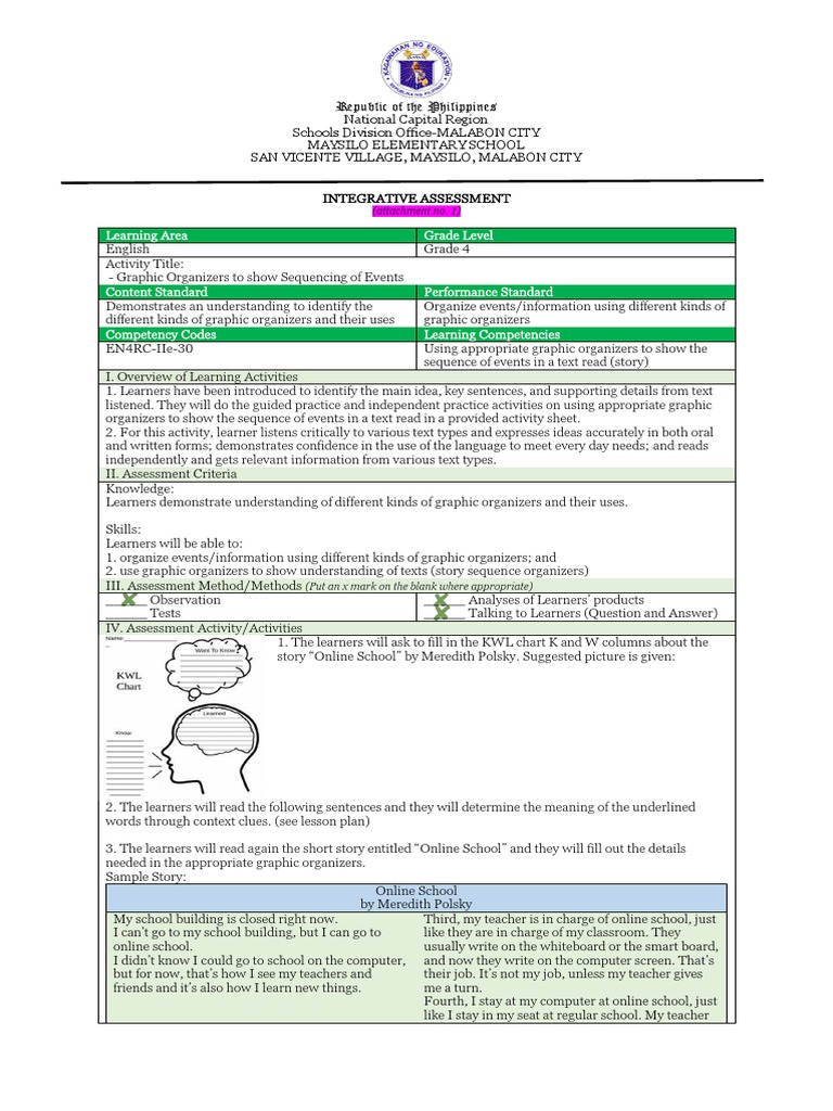 Integrative Assessment For English 4 - Week5 - Co1 - April29 | PDF ...