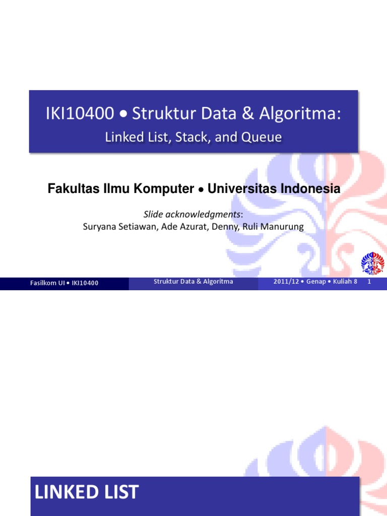 SDA 08.linked List Stack Queue | PDF