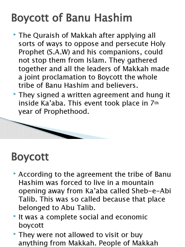 Boycott of Banu Hashim | PDF