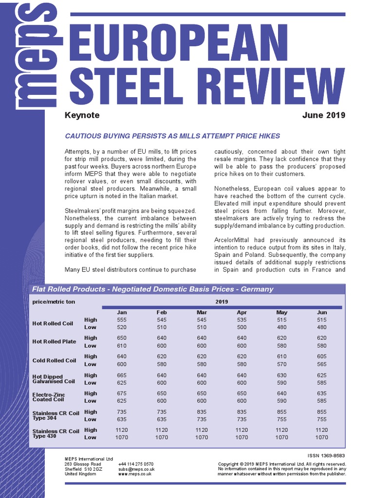 June 2019 Keynote: Cautious Buying Persists As Mills Attempt Price ...