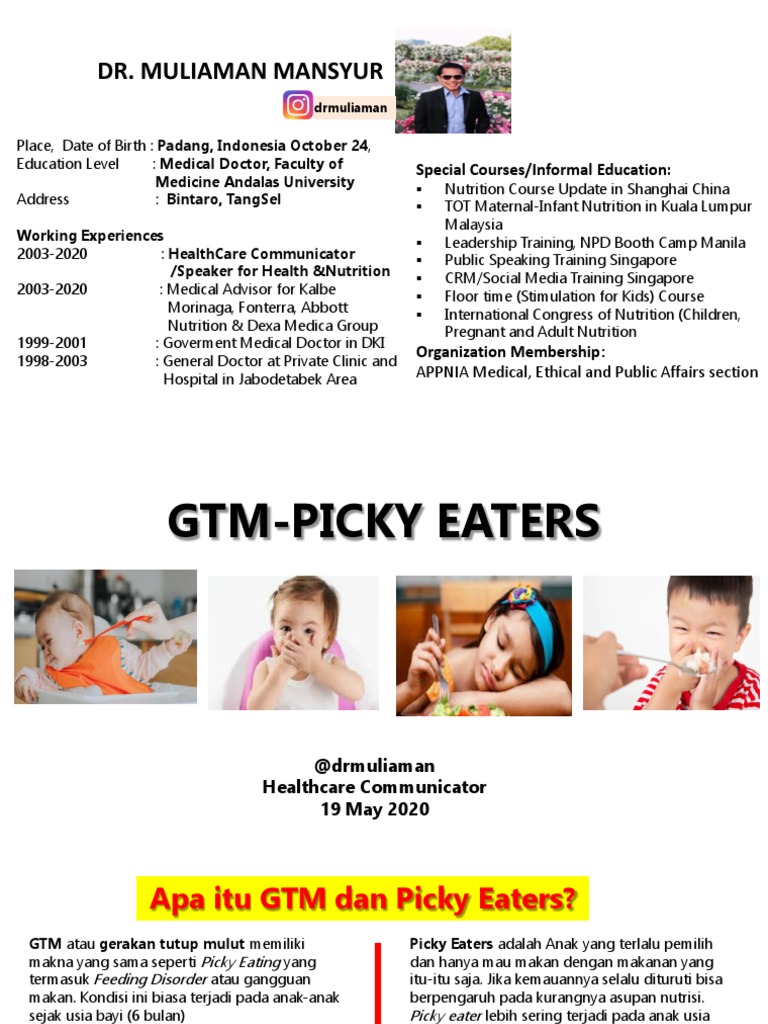 DR Muliaman GTM & PICKY EATERS | PDF