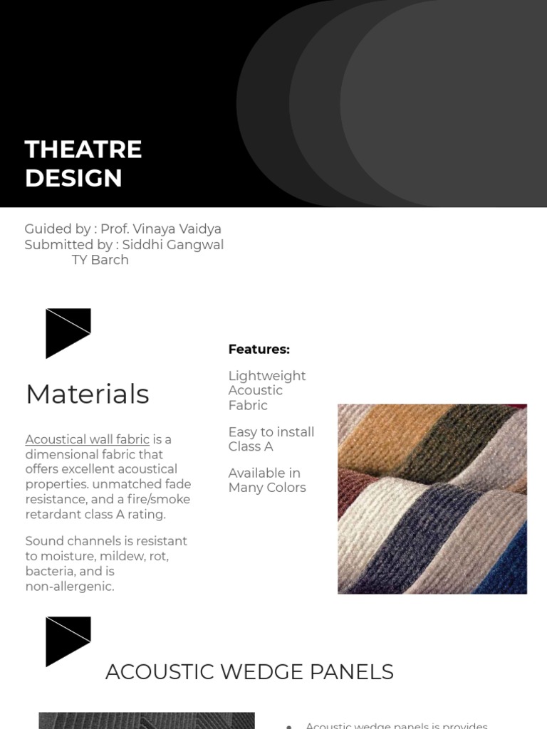 Auditorium Acoustic Material Overview | PDF