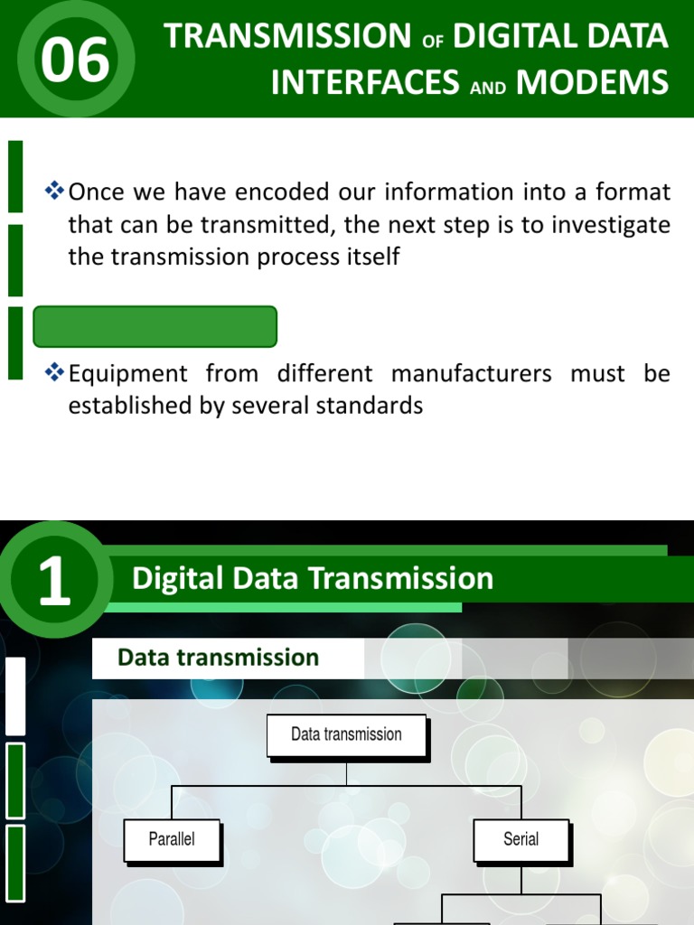 Data Transmission: Interfaces Overview | PDF | Data Transmission ...