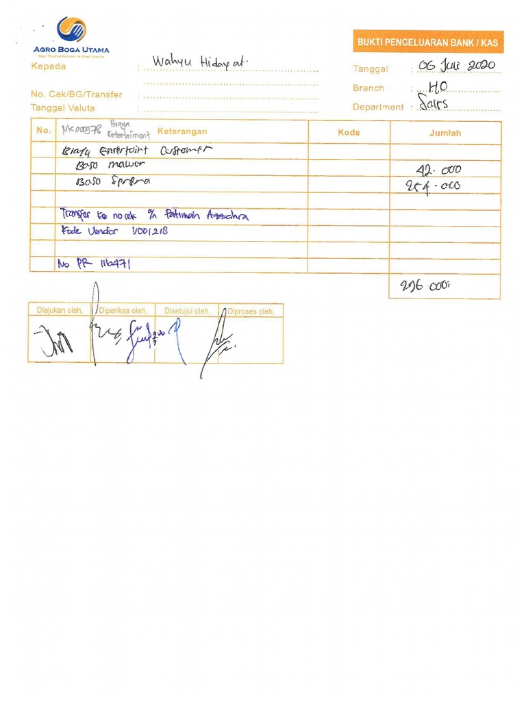 Contoh Pengajuan Entertain | PDF