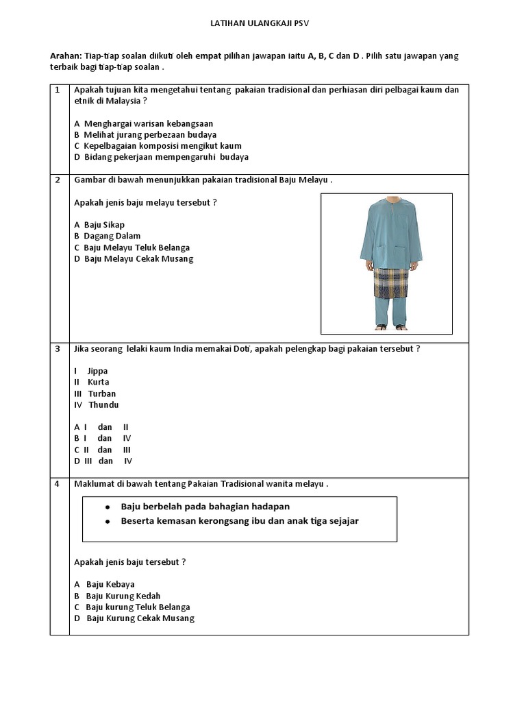 Latihan PSV F3 | PDF | Ilmu Sosial | Seni