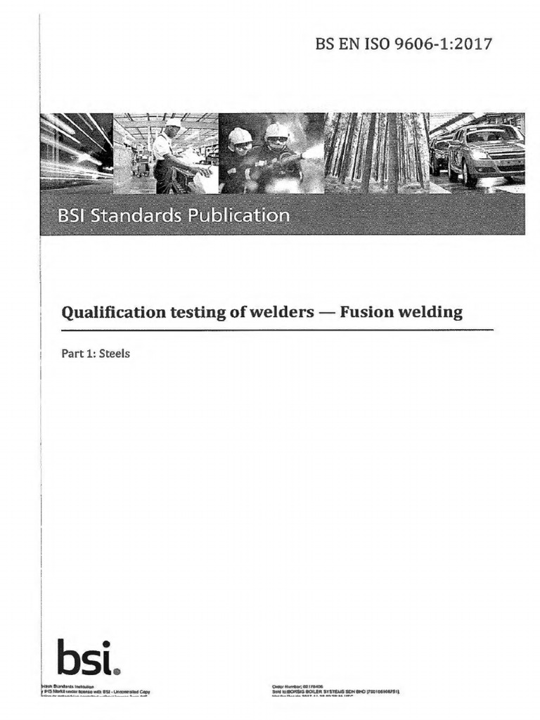 Bs en Iso 9606 1 - 2017 | PDF | Welding | Construction