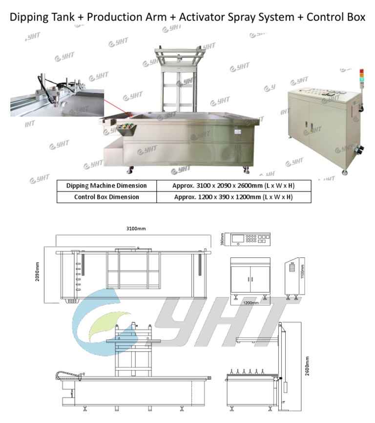 Dipping Tank + Production Arm + Activator Spray System + Control Box | PDF