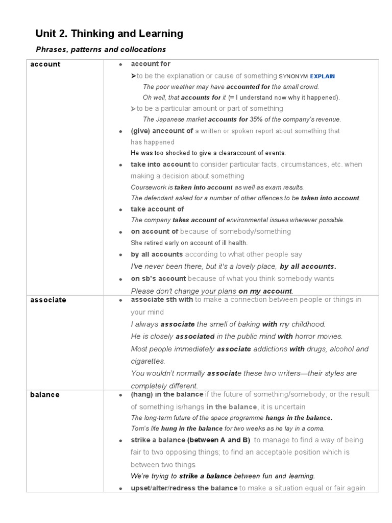 Unit 2 Thinking and Learning | PDF | Doubt | Question