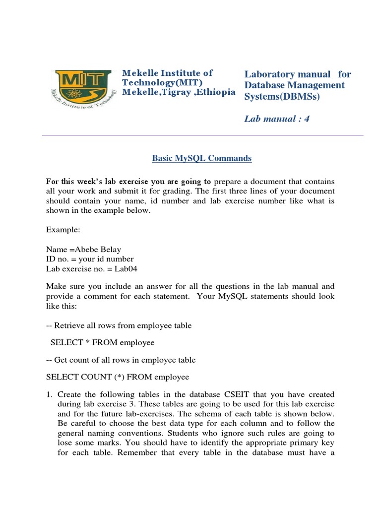 Mekelle Institute of Technology (MIT) Mekelle, Tigray, Ethiopia | PDF ...