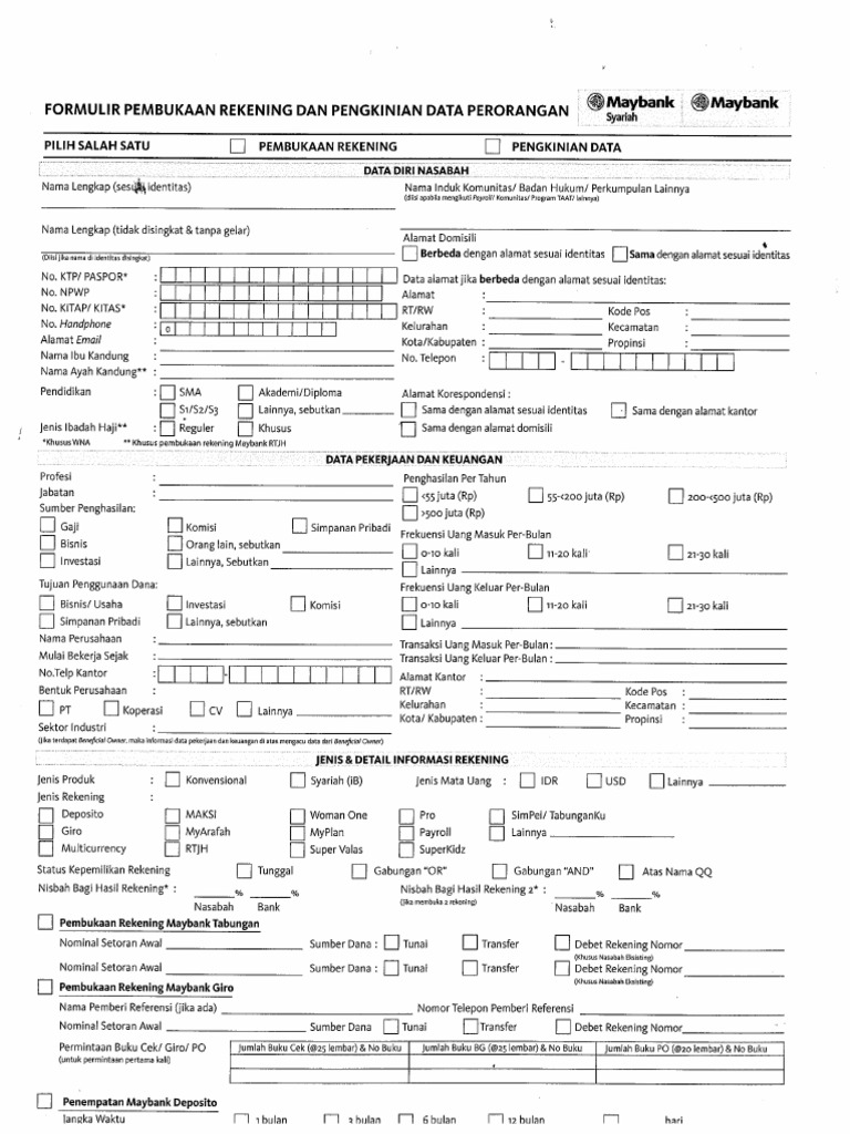 Maybank Form | PDF
