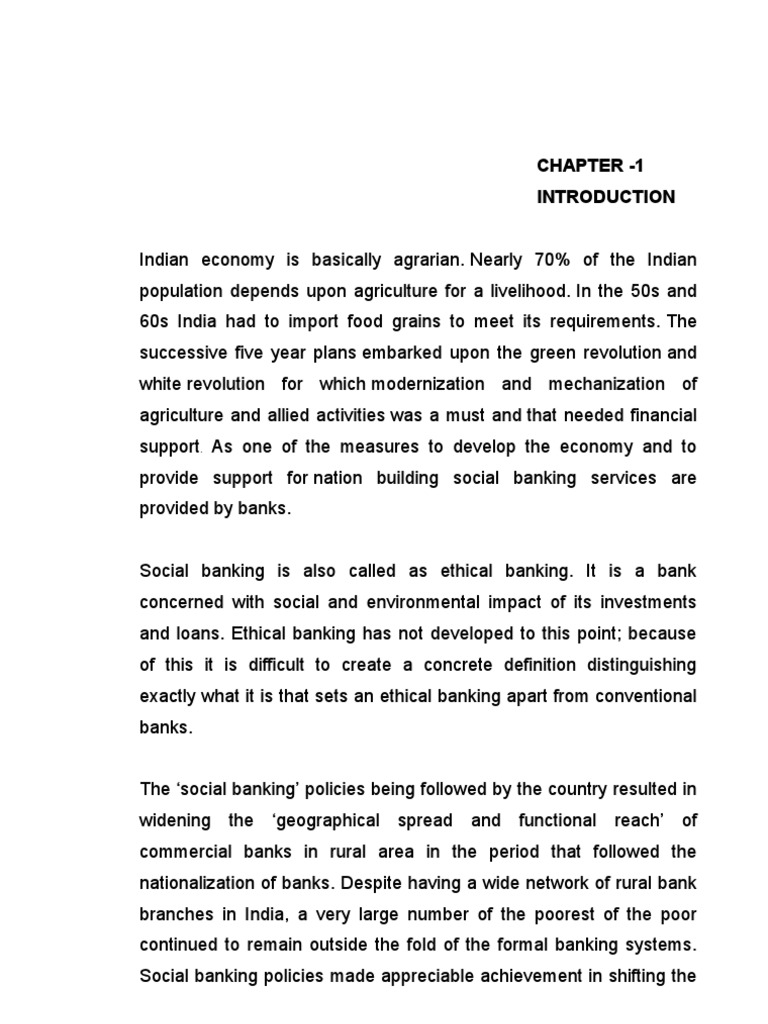 Project On Social Banking | PDF | Business | Financial Services