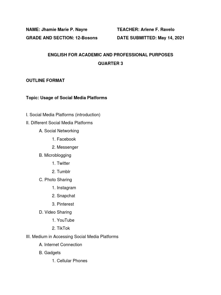 NAYRE (Outline Format) | PDF