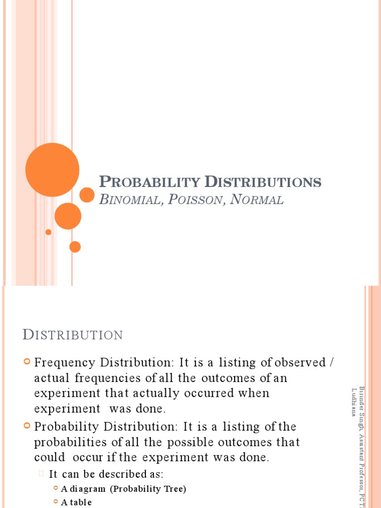 Stat Prob Distributions | PDF | Probability Distribution | Normal ...