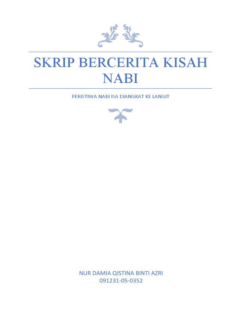 Nur Damia Qistina Binti Azri (Peristiwa Nabi Isa Diangkat Ke Langit) | PDF