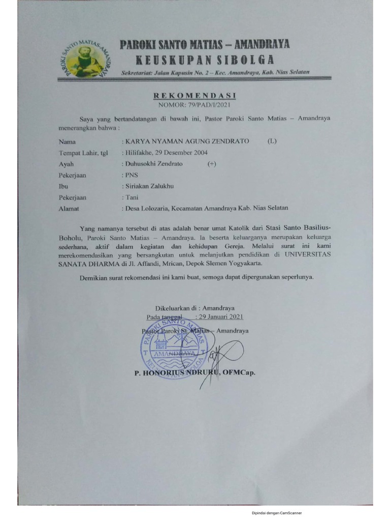 Rekomendasi Pastor Paroki | PDF