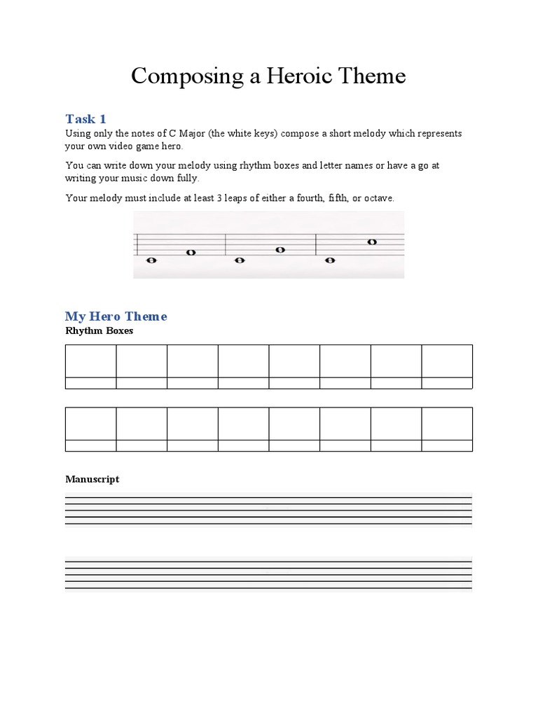 Composing A Heroic Theme | PDF | Poetry