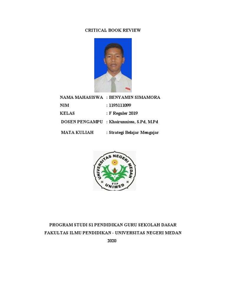 CRITICAL BOOK REVIEW SBM Benyamin Simamora - PGSD Reg F 2019 | PDF