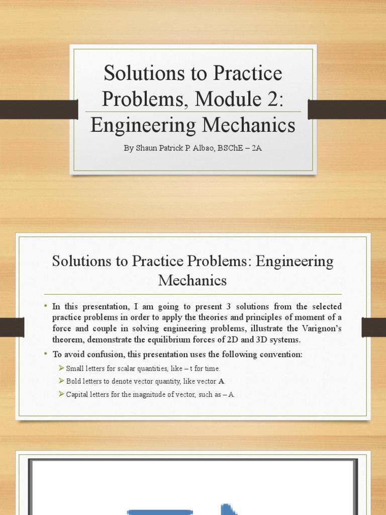 Solutions To Practice Problems, Module 2: Engineering Mechanics | PDF ...