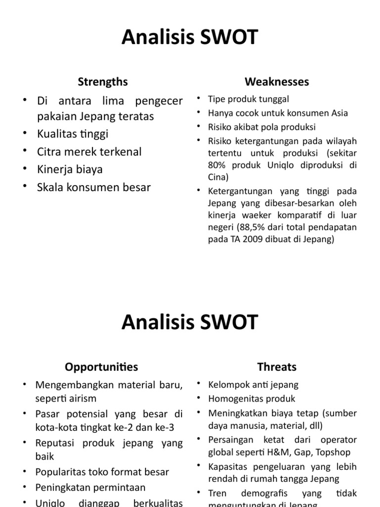 Analisis SWOT | PDF