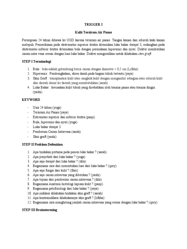 Kulit Tersiram Air Panas - Yashi Putri Anjeli | PDF