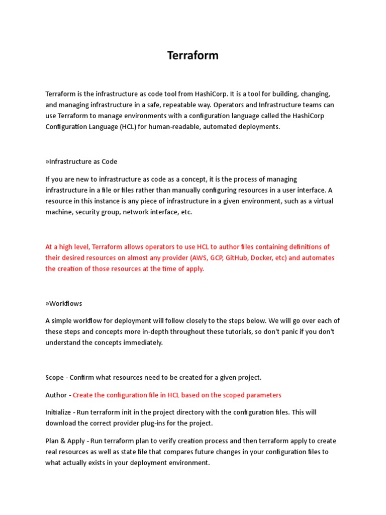 Terraform | Download Free PDF | Command Line Interface | Version Control