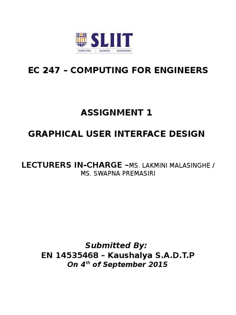 GUI Design Matlab Report | PDF | Graphical User Interfaces | Matlab