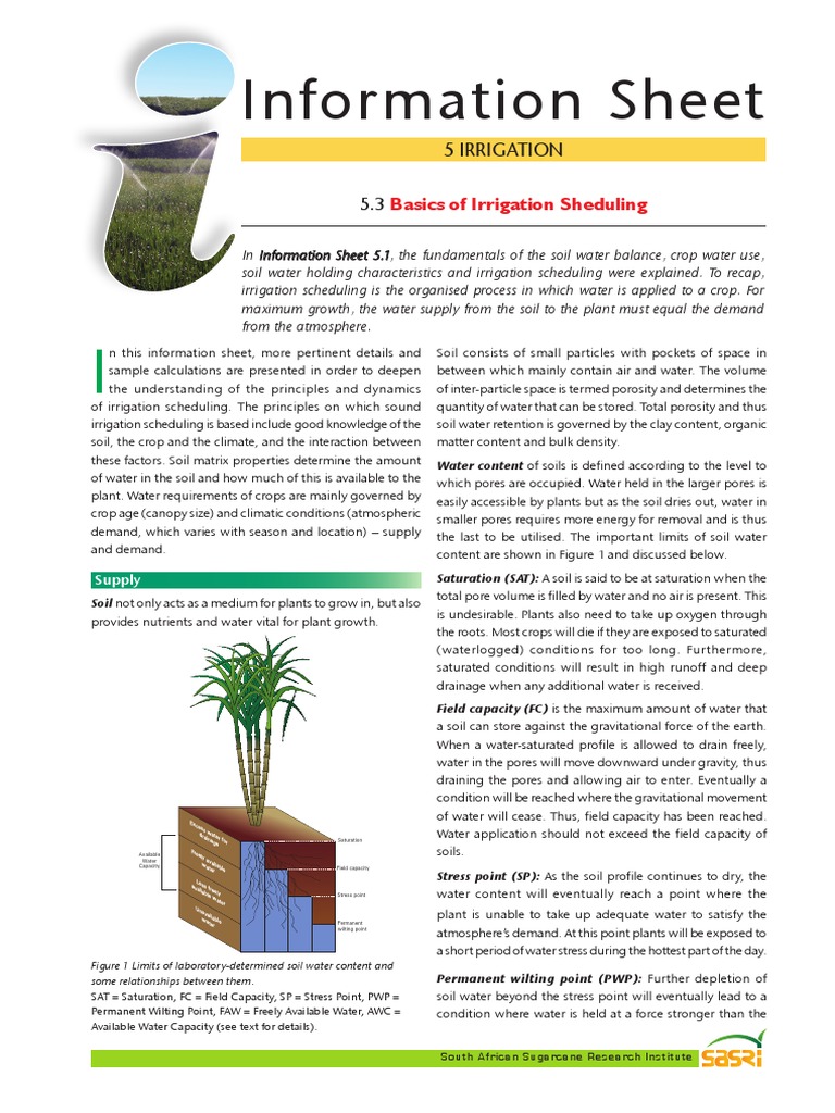 Information Sheet: 5 Irrigation | Download Free PDF ...