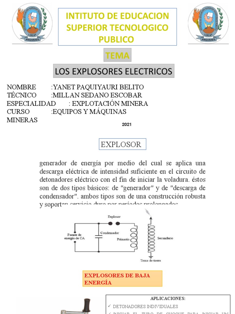 Explosores Electricos | PDF | Fuerza | Cantidades fisicas