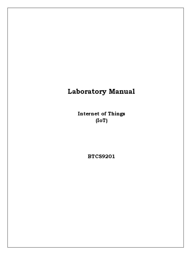 Iot Lab Manual Btcs9201 Pdf Arduino Python Programming Language 0060