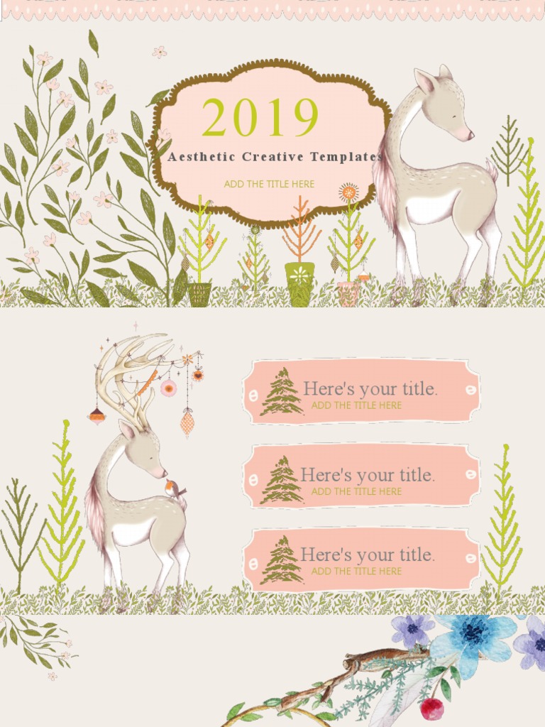 Aesthetic Creative Cartoon PowerPoint Templates | PDF | Computing ...