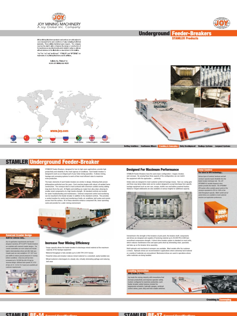 STAMLER Feeder-Breakers for Mining Efficiency | PDF | Mining | Coal