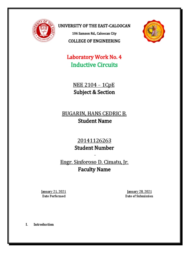 Nee Lab Report | PDF | Electrical Resistance And Conductance | Voltage