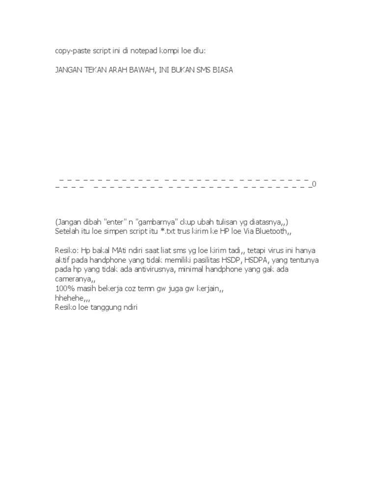 Virus LEwat Sms | PDF