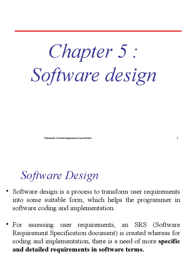 Chapter 5 Software Design | PDF | Top Down And Bottom Up Design ...