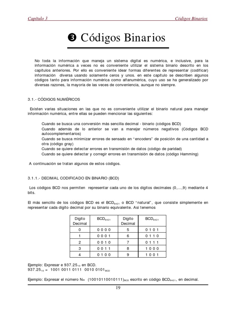 Codigo Binario 2 | PDF | Decimal codificado en binario | Arquitectura de Computadores