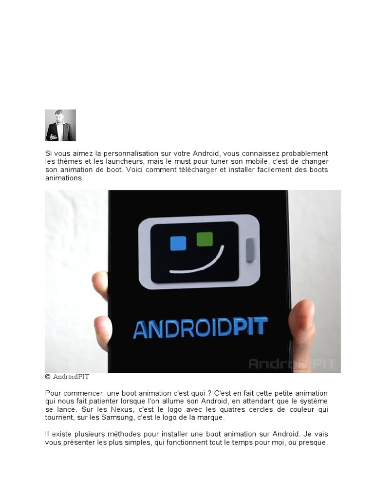 Télécharger Et Installer Une Boot Animation Sur Android | Descargar gratis PDF | Android ...