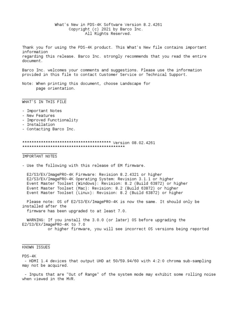 Whatsnew PDS-4K | PDF | Menu (Computing) | Hdmi