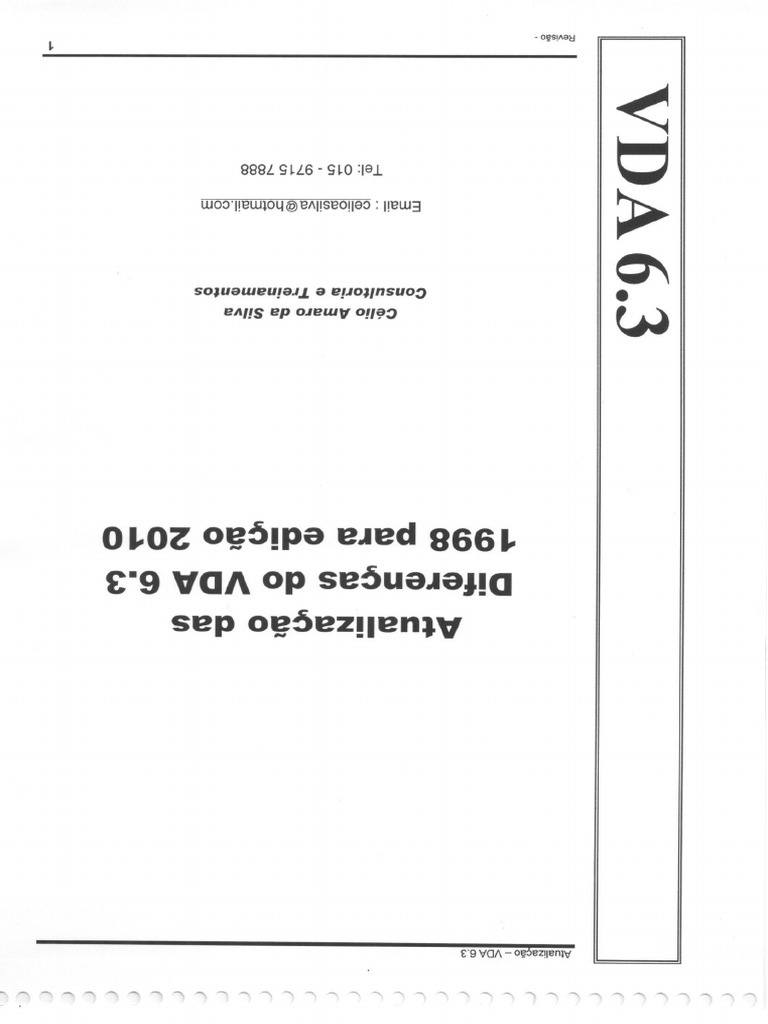 Vda 6.3 - Apostila Do Treinamento | PDF