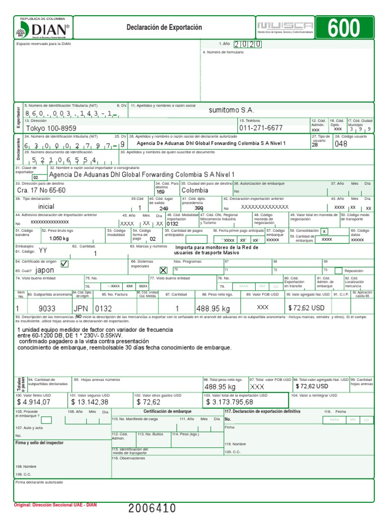 Formulario 600 2014-Desbloqueado | PDF | aduana | Arancel