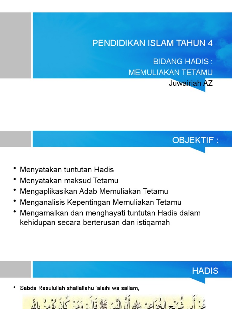 Hadis Tahun 4 | PDF