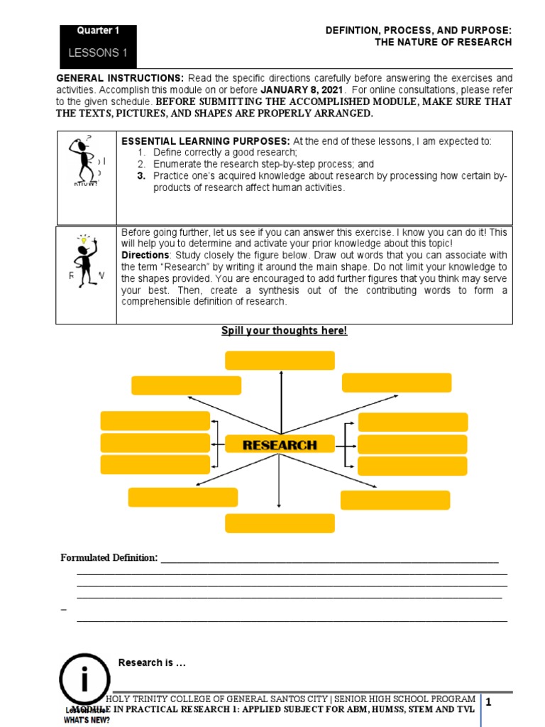 Module 1 The Nature of Research | PDF | Question | Rubric (Academic)