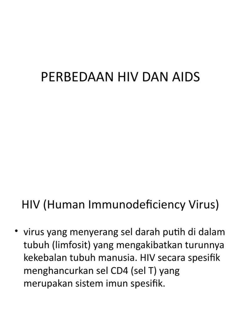 Perbedaan Hiv Dan Aids | PDF