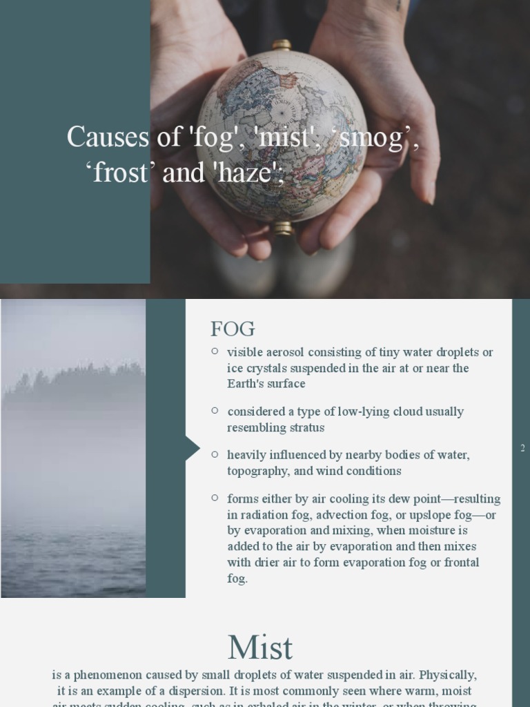 Causes of 'Fog', 'Mist', Smog', Frost' and 'Haze' | Download Free PDF ...