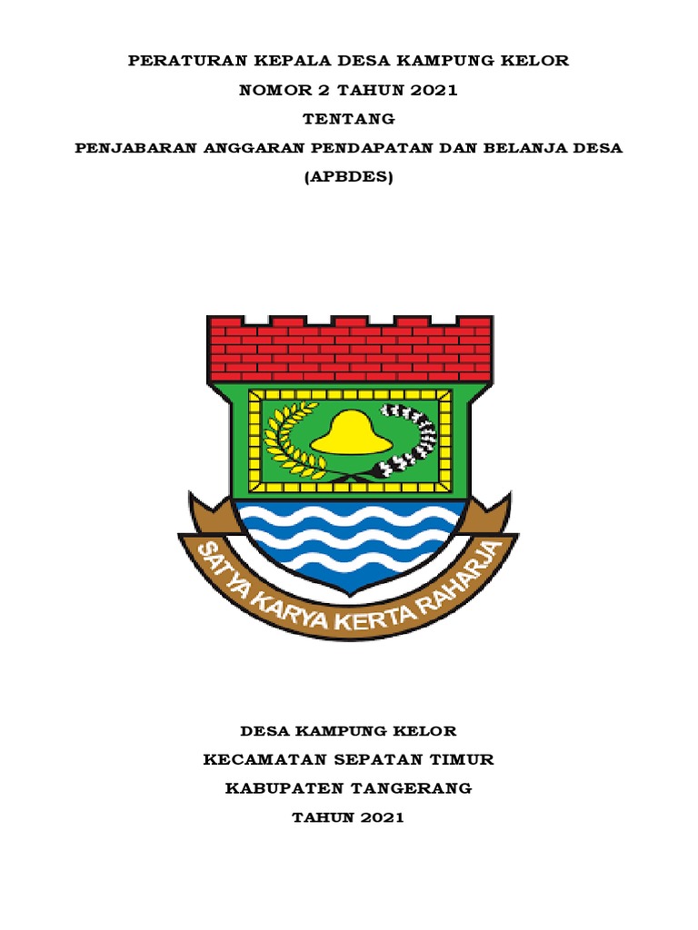 Cover Perdes Apbdes 2021 | PDF