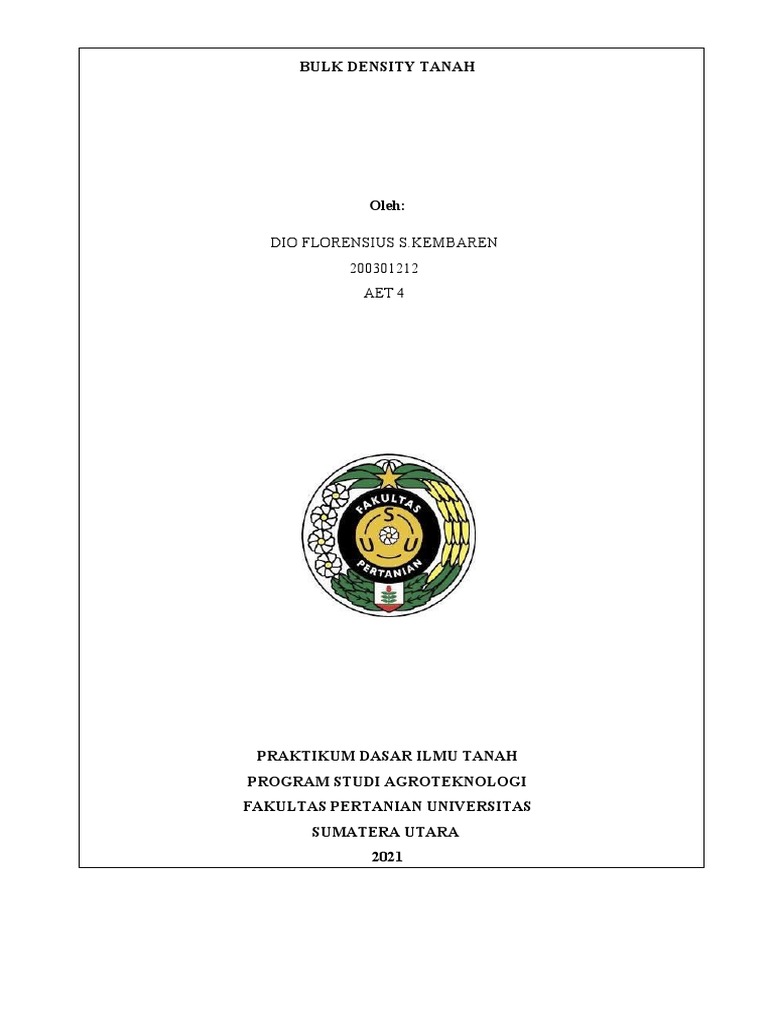 Bulk Density Tanah | PDF