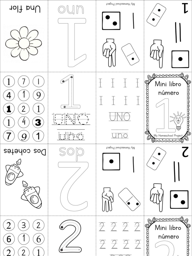 Mini Libros Números 1-10 - My Homeschool Project | PDF