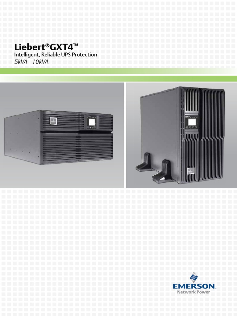 Liebert GXT4 5-10kVA Brochure | PDF | Power Inverter | Ac Power Plugs ...