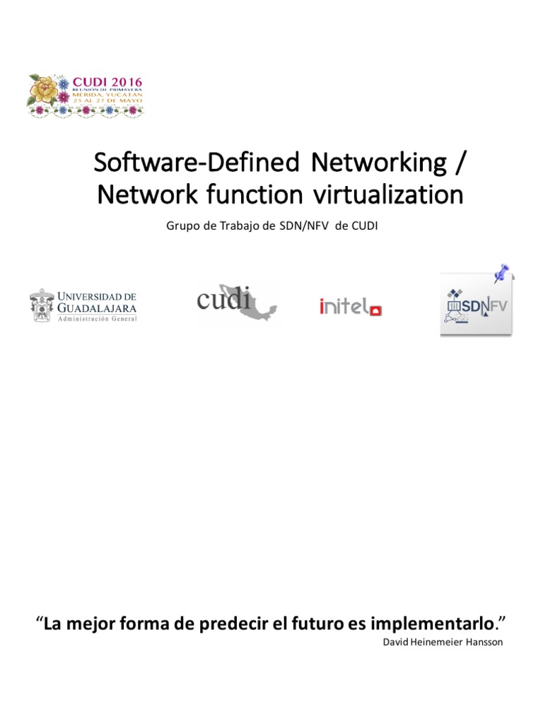 Software-Defined Networking / Network Function Virtualization | PDF | Virtualización ...